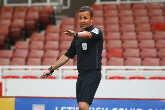 David Webb Referee Gesturing During Efl Editorial Stock Photo - Stock ...