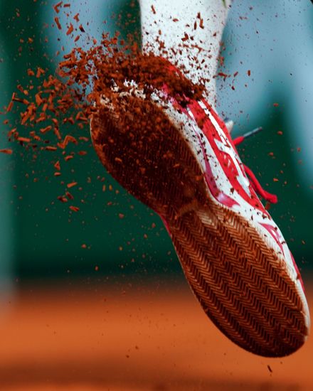 Clay Knocked Off Asics Tennis Shoes Editorial Stock Photo - Stock Image ...