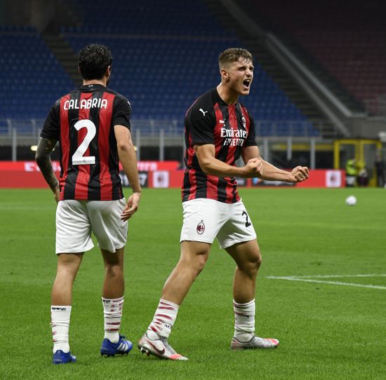 Ac Milans Lorenzo Colombo Celebrates His Editorial Stock Photo - Stock ...