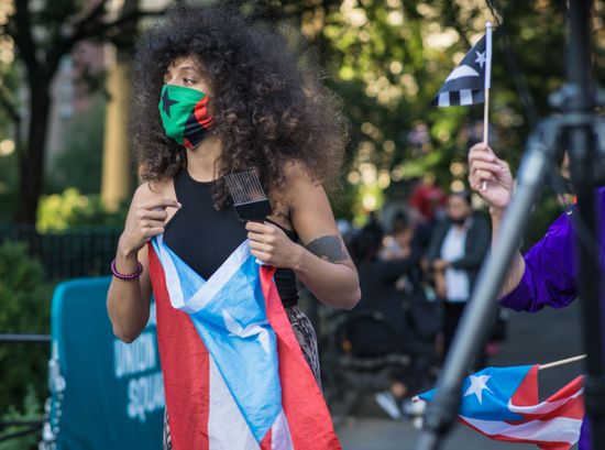 Puerto Ricans Nyc Commemorate Uprising Lares Editorial Stock Photo ...