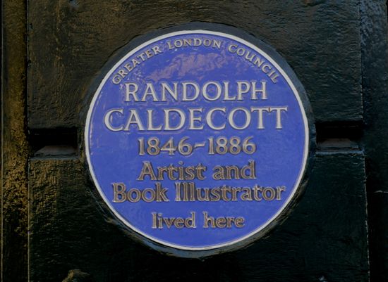 Plaque George Randolph Caldecott Artist Bloomsbury Editorial Stock ...