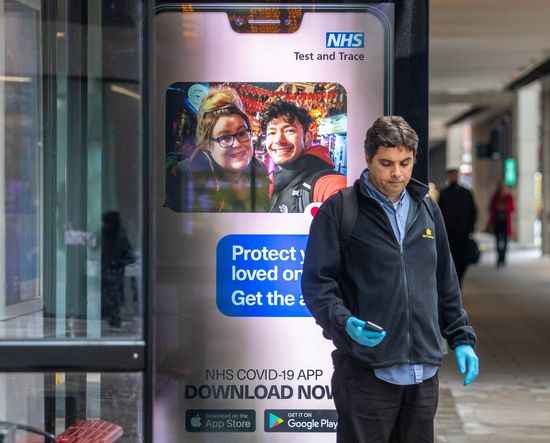 Man Stands Next Nhs Test Trace Editorial Stock Photo - Stock Image ...