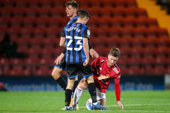 Uniteds Charlie Mccann Rochdales Harrison Hopper Editorial Stock Photo ...