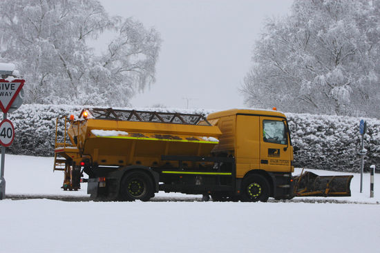 Gritting Lorry Action Welwyn Garden City Editorial Stock Photo - Stock ...