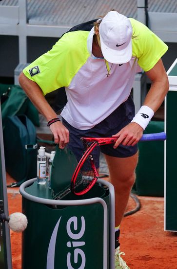Denis Shapovalov Snaps His Racquet During Editorial Stock Photo - Stock ...