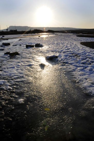 Sea Water Inlet Fleet Freezing Chesil Editorial Stock Photo - Stock ...
