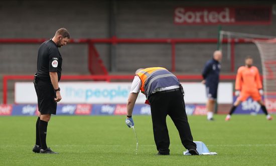 Steward Cleans Vomit Off Pitch After Editorial Stock Photo - Stock ...