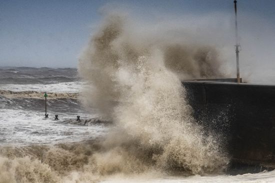 4102020 Aberaeron Uk Storm Alex Continues Editorial Stock Photo - Stock ...