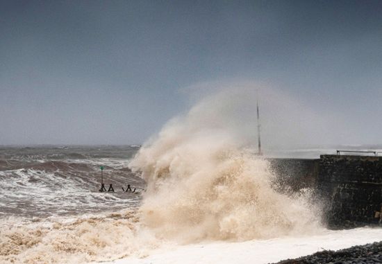 4102020 Aberaeron Uk Storm Alex Continues Editorial Stock Photo - Stock ...
