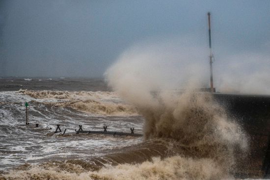 4102020 Aberaeron Uk Storm Alex Continues Editorial Stock Photo - Stock ...