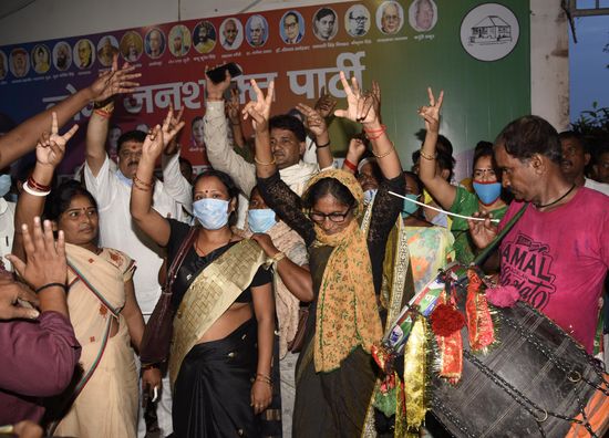 Lok Janshakti Party Ljp Workers Celebrate Editorial Stock Photo - Stock ...