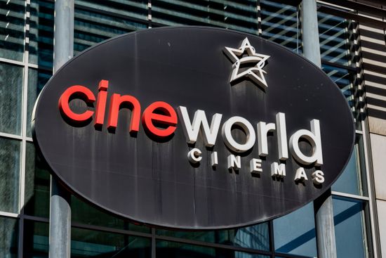 Cineworld Sign Seen West India Quay Editorial Stock Photo - Stock Image ...