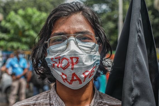 Protester Seen Wearing Face Mask Slogan Editorial Stock Photo - Stock ...