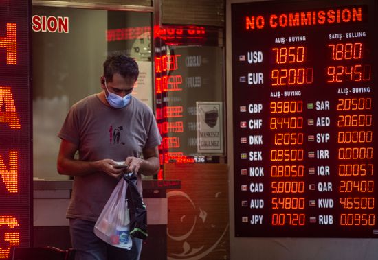 Man Exchanges Money Exchange Office Istanbul Editorial Stock Photo ...