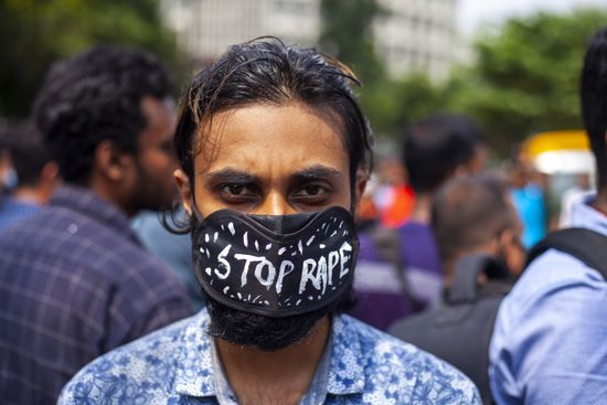 Protester Wearing Face Mask Slogan Stop Editorial Stock Photo - Stock ...