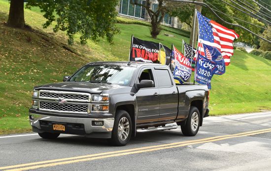 Truck Flying Pro Trump Flags Trump Editorial Stock Photo - Stock Image ...
