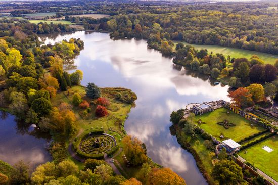 Stunning Autumnal Colour Hever Castle Kent Editorial Stock Photo ...