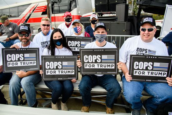 Group Cops Trump Pose Photo While Editorial Stock Photo - Stock Image ...