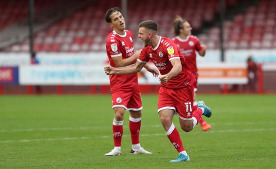 Crawley Towns Tyler Frost Celebrates Scoring Editorial Stock Photo ...