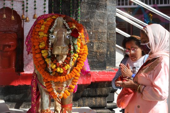Hindu Devotees Pray Historical Goddess Kali Editorial Stock Photo ...