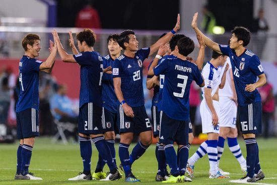 Japan Squad Celebrates Their Teams Winning Editorial Stock Photo ...