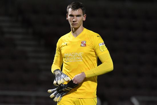 Swindon Town Goalkeeper On Loan Manchester Editorial Stock Photo ...