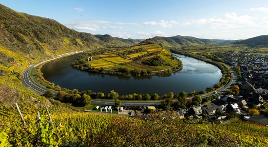 View Autumnally Discolored Vineyards Mosel River Editorial Stock Photo ...