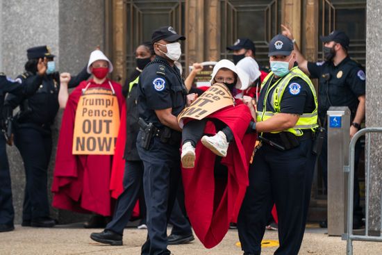 Capitol Police Remove Protestors Dressed Costumes Editorial Stock Photo ...