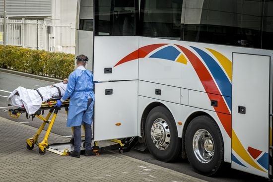 Patient Taken Special Ambulance Bus Which Editorial Stock Photo - Stock ...