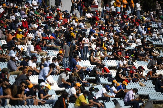 Formula One Fans Sit On Stands Editorial Stock Photo - Stock Image ...