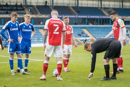John Busby Referee Preparing Free Kick Editorial Stock Photo - Stock ...