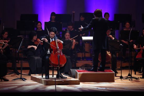 Japanese Musician Plays Cello During Concert Editorial Stock Photo ...