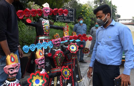 Different Types Sizes Ravan Effigies On Editorial Stock Photo - Stock ...