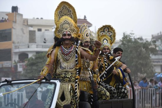 Artists Costume Ravana Meghnad Kumbhakarna Arrive Editorial Stock Photo ...