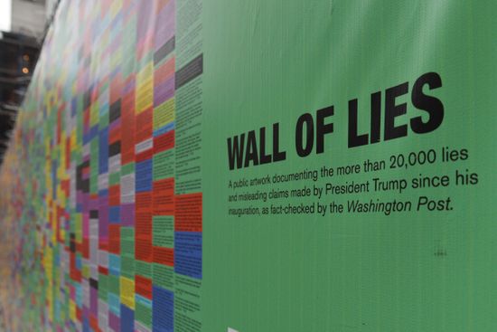 Mural Lower Manhattan Titled Wall Lies Editorial Stock Photo - Stock ...