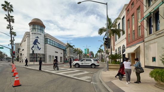 Rodeo Drive Closed Thru Traffic Beverly Editorial Stock Photo - Stock ...