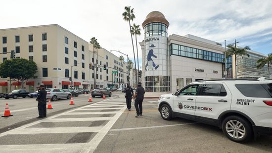 Rodeo Drive Closed Thru Traffic Beverly Editorial Stock Photo - Stock ...