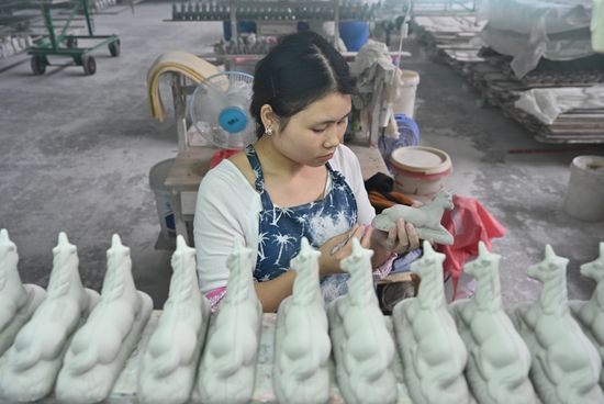 Worker Makes Unicorn Statuettes Porcelain Factory Editorial Stock Photo ...
