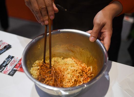 Staff Member Makes Turkey Noodles Booth Editorial Stock Photo - Stock ...