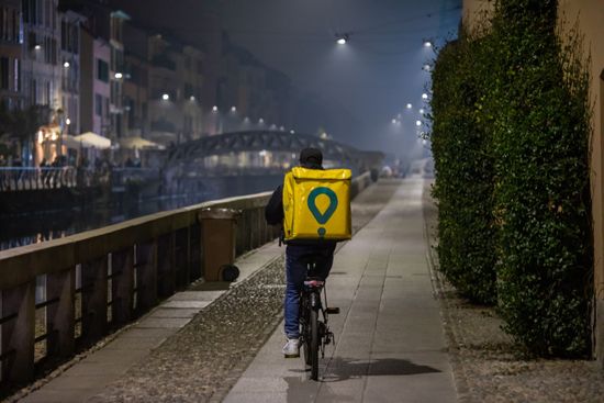 Rider Globo Deserted Navigli Area Milan Editorial Stock Photo - Stock ...