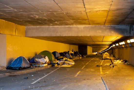 Homeless Tunnel Under Gare De Lyon Editorial Stock Photo - Stock Image ...