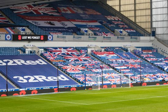 Rangers Advertising Boards Display Poppies Score Editorial Stock Photo ...