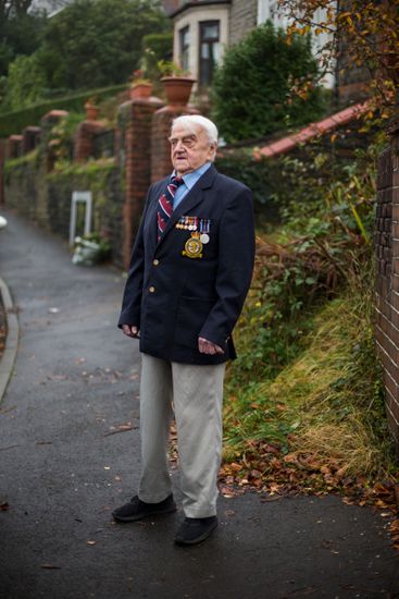 Ray Taylor 94 Stood Outside His Editorial Stock Photo - Stock Image ...