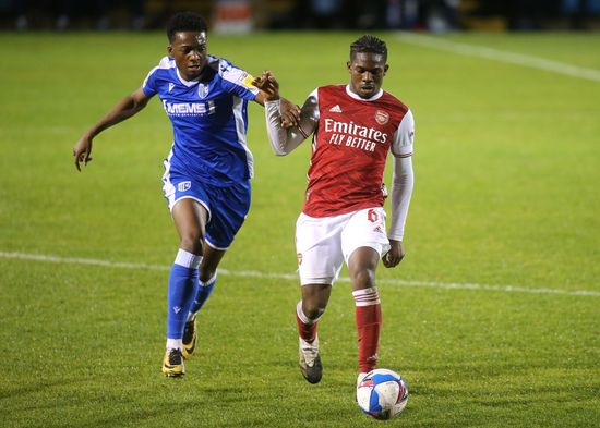 Matty Willock Gillingham Arsenals Tim Akinola Editorial Stock Photo ...