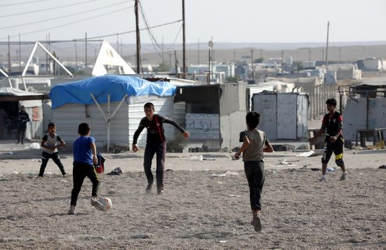 Displaced Iraqi Children Play Habbaniyah Camp Editorial Stock Photo ...
