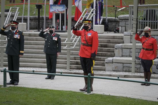 Members Canadian Armed Forces Salute During Editorial Stock Photo ...