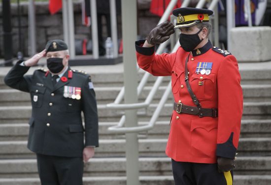 Members Canadian Armed Forces Salute During Editorial Stock Photo ...