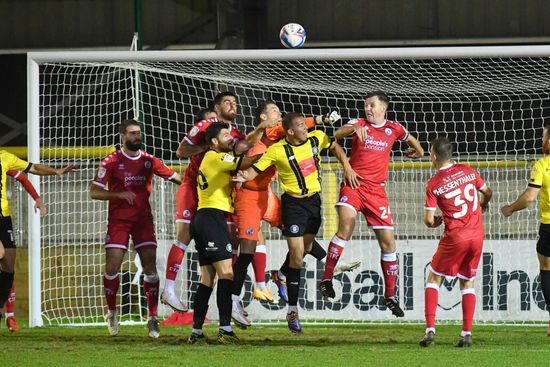 Stuart Nelson Goalkeeper Crawley Town Clears Editorial Stock Photo ...