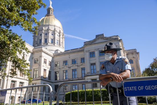 Georgia State Patrol Officers Do Crowd Editorial Stock Photo - Stock ...