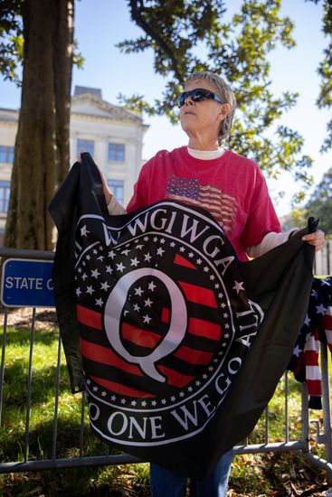 Trump Supporters Holds Q Anon Flag Editorial Stock Photo - Stock Image ...